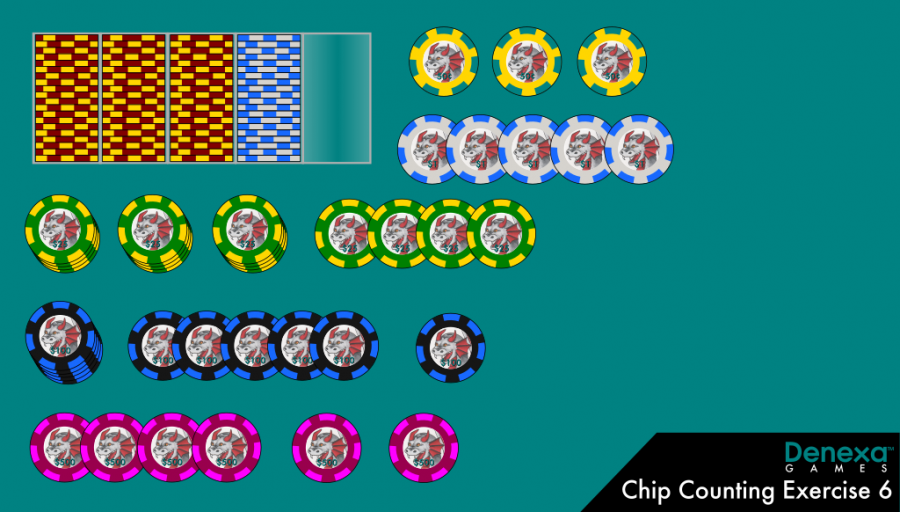 More chip counting exercises | Denexa Games